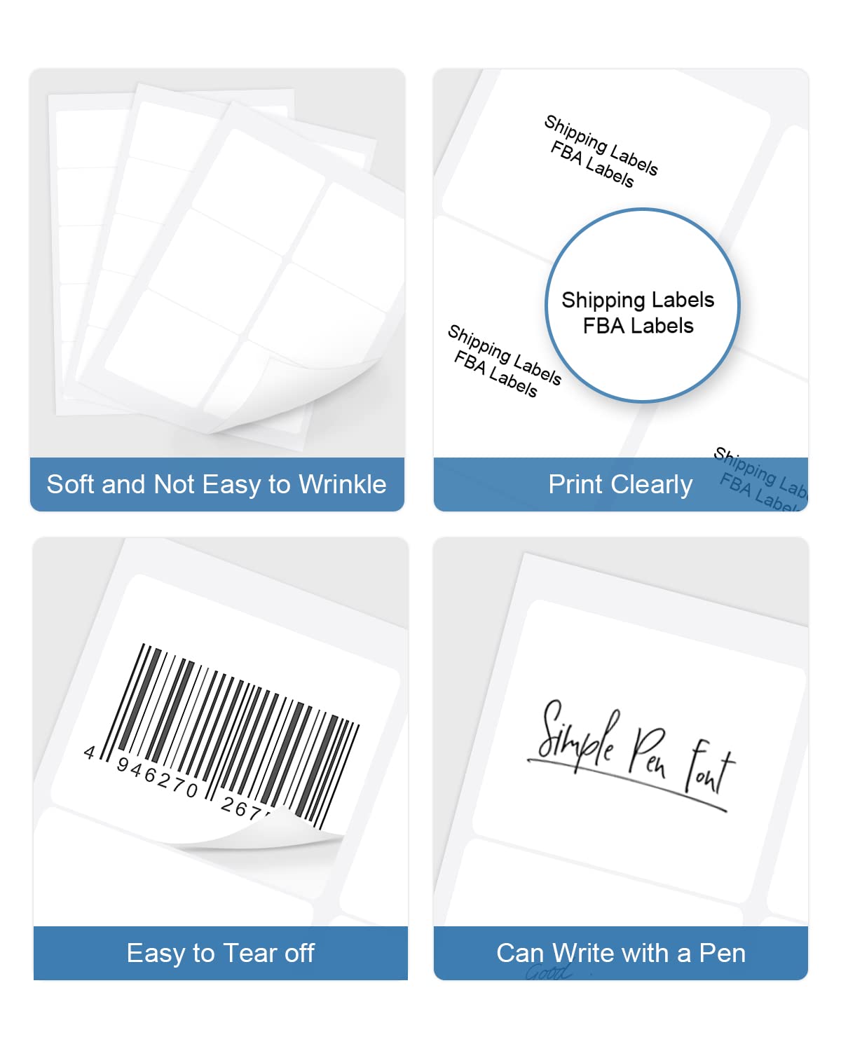 Snapklik.com : 3-1/3x4 Shipping Address Labels, Shipping Labels For ...