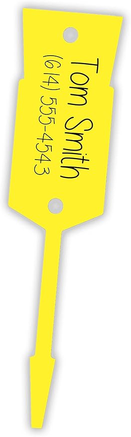Amazon.com : Yellow - Large Arrow Key Tags/ID Tags Light Weight Economy ...