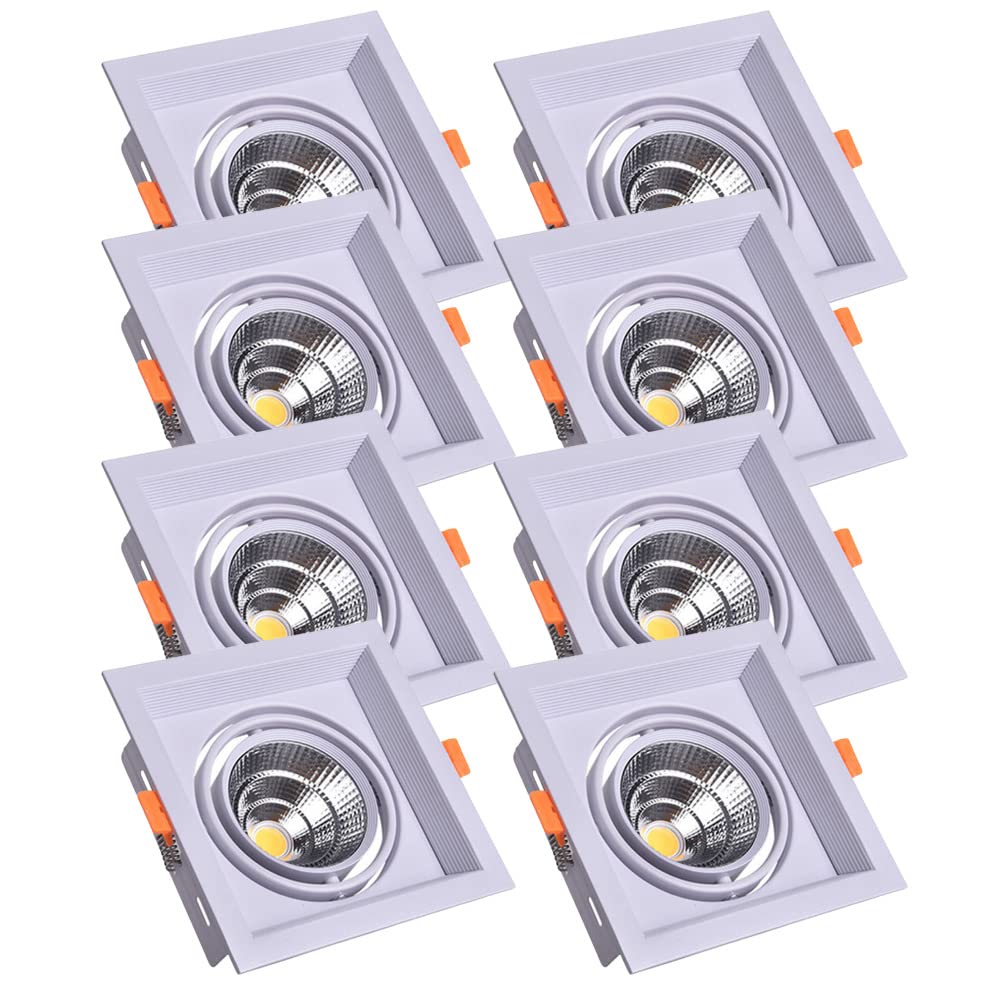 Fazrpip 8 Pack Square Led Spot Lights Baffle Trim Recessed | Desertcart GB
