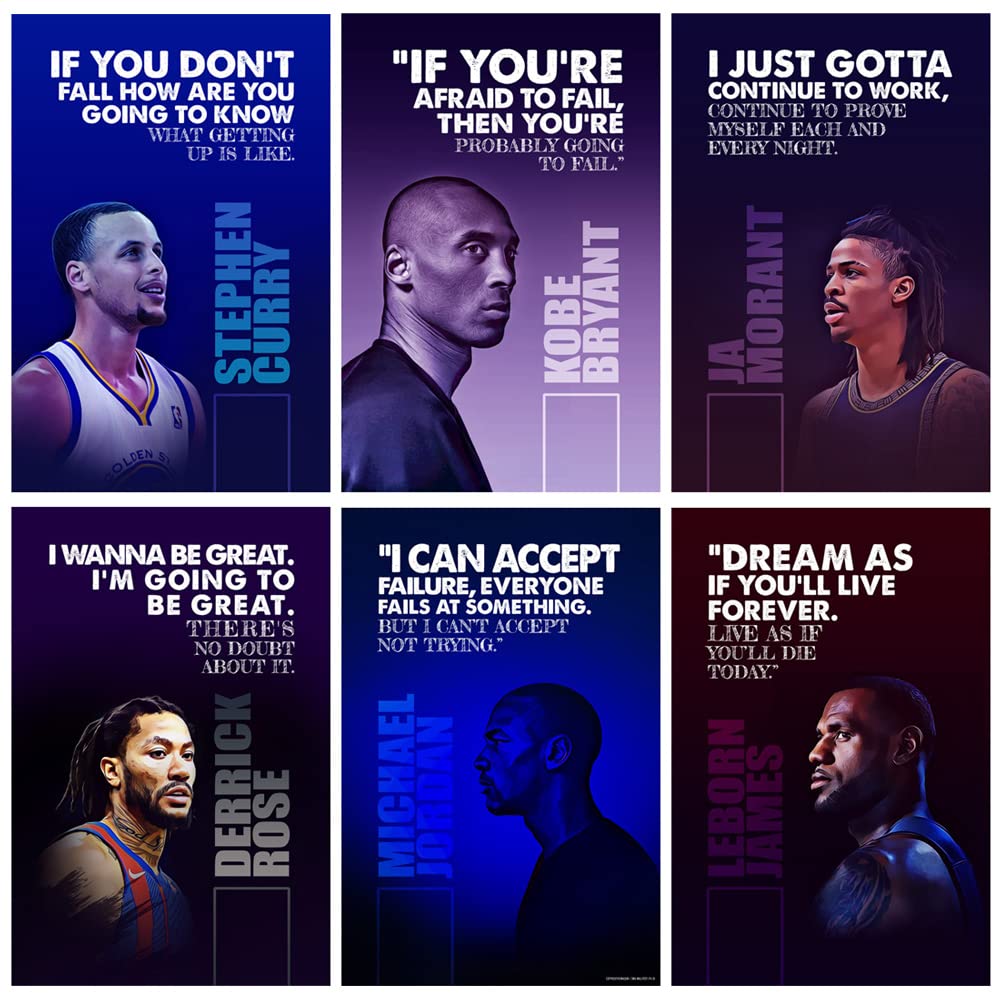Basketball Player Motivational Quotes Wall Posters (Basketball Legend ...