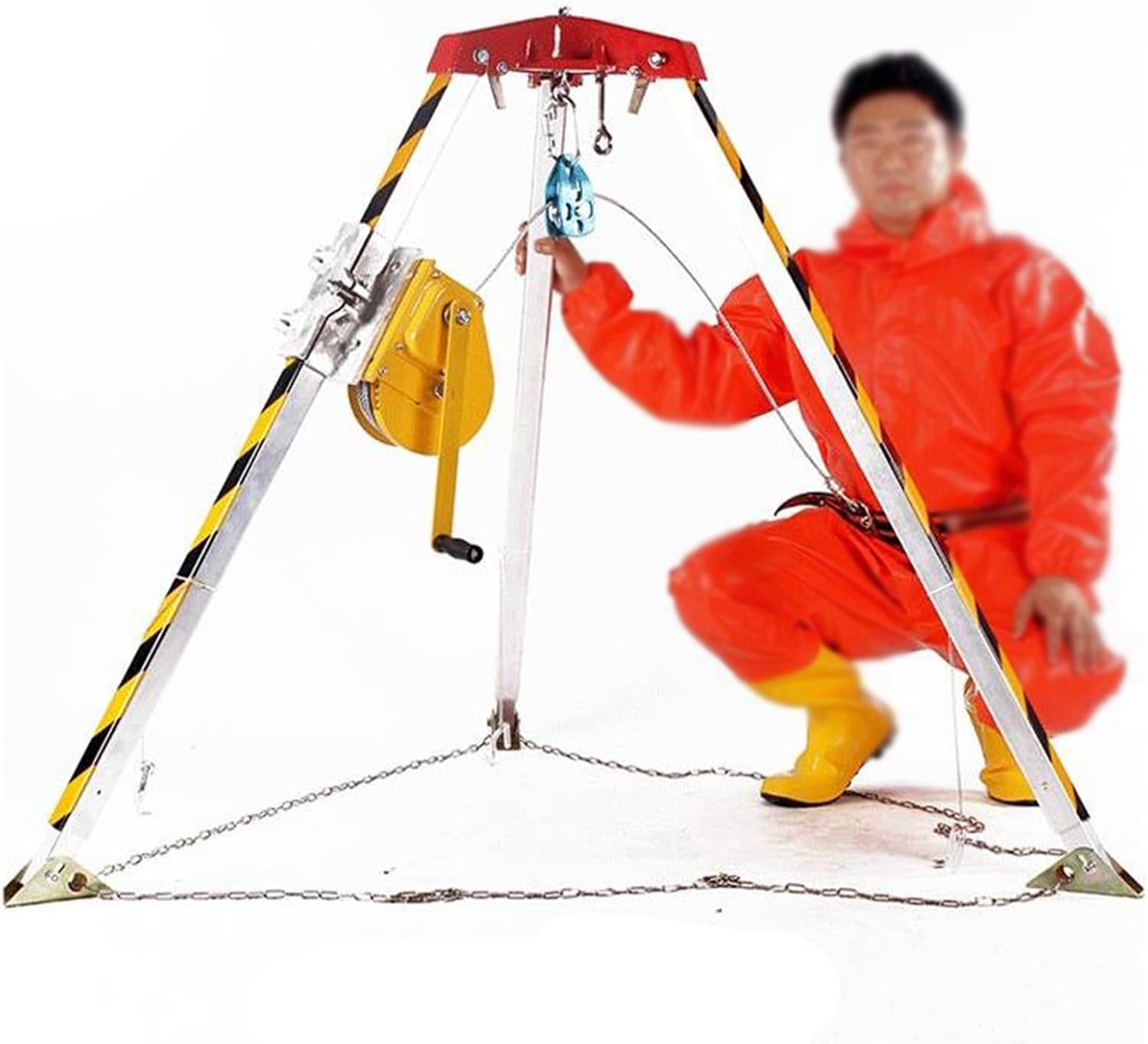 Amazon.com: ZJKXJH Confined Space Tripod Kit with Winch, Aluminum Well ...