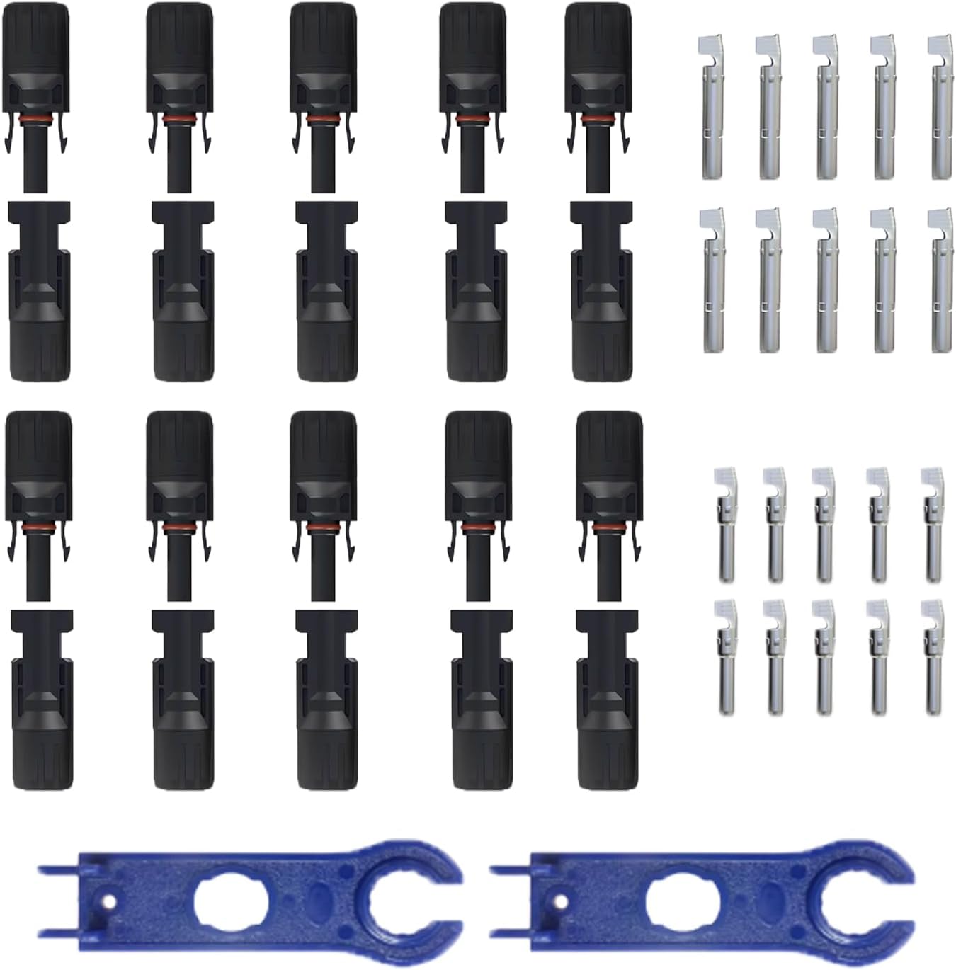 Amazon.com: DEZGDL 18Pairs/36Pcs Solar Connectors with 2 Spanners Male ...