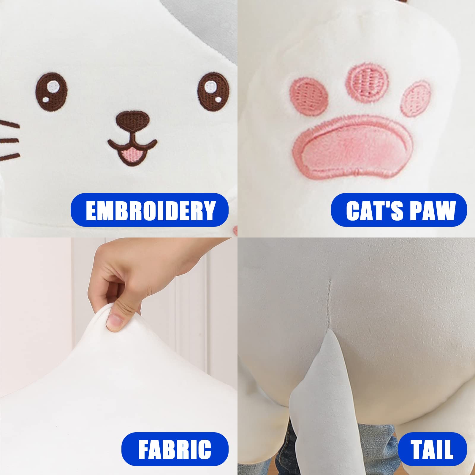 Snapklik.com : 27.5 Inch Cat Plush Hugging Kitty Pillow, Soft Giant ...