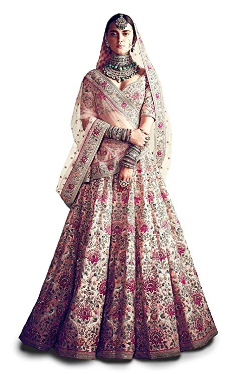 Buy Neelhari Fab Women's Silk Semi stitched Lehenga Choli Free Size at ...