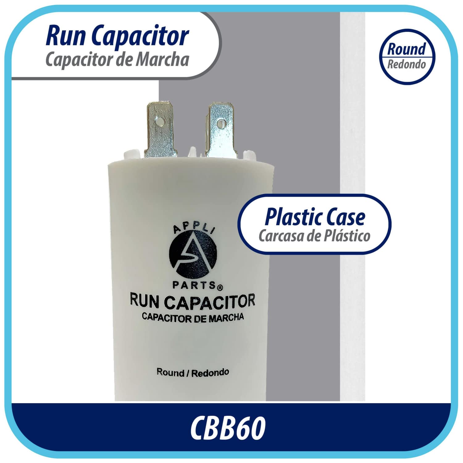Snapklik.com : Appli Parts Run Capacitor For Electric Motors 40 Mfd uF ...