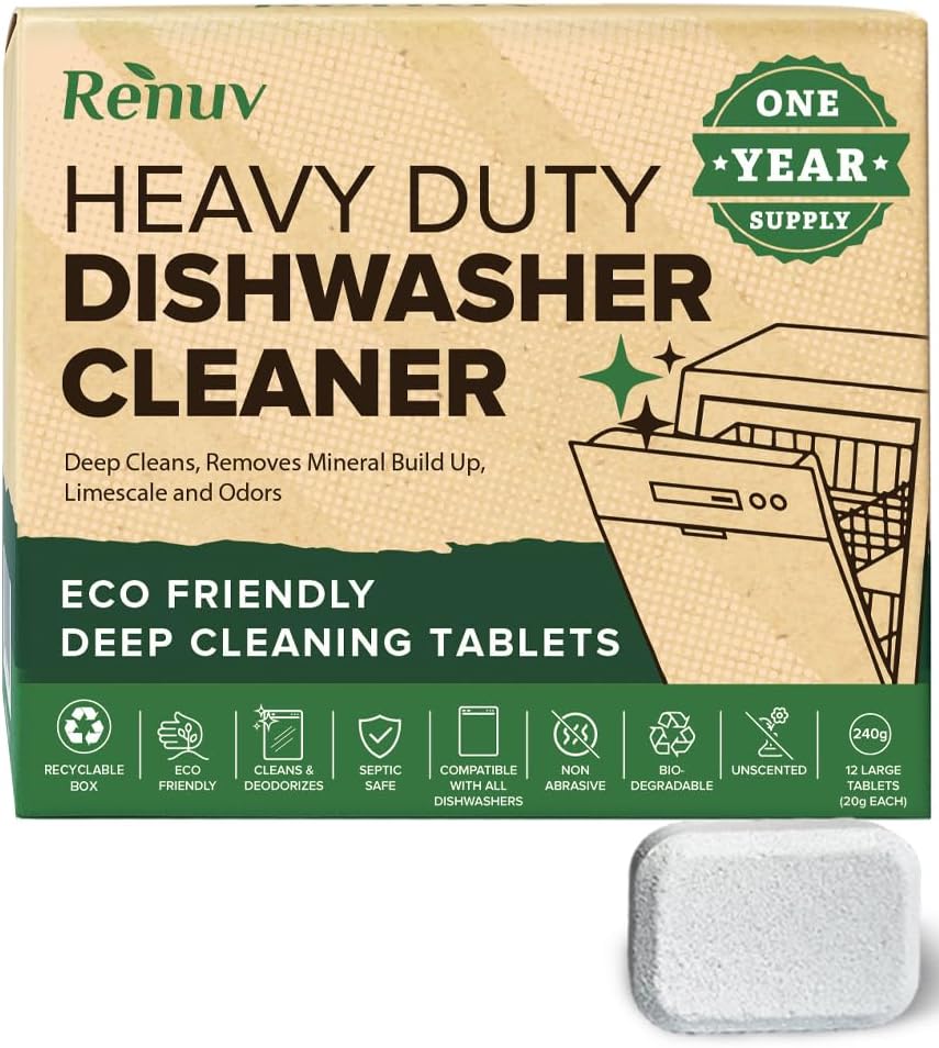 Amazon.com: Heavy Duty Dishwasher Cleaner and Deodorizer Tablets ...