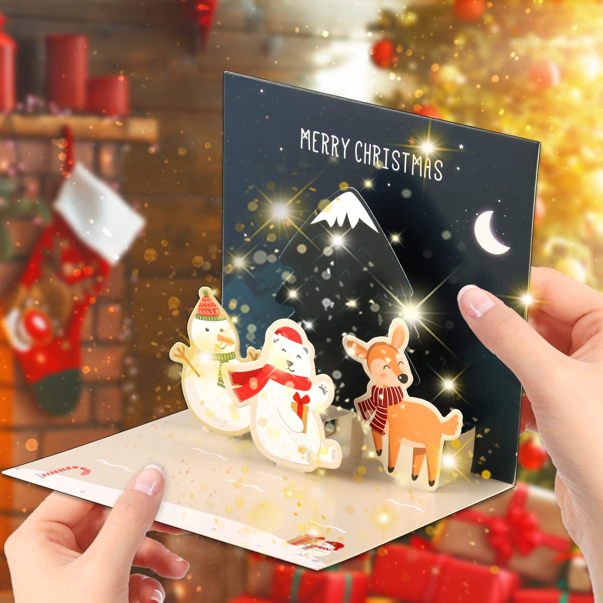 3d Pop Up Christmas Cards Merry Christmas 3D Pop Up Christmas Card: