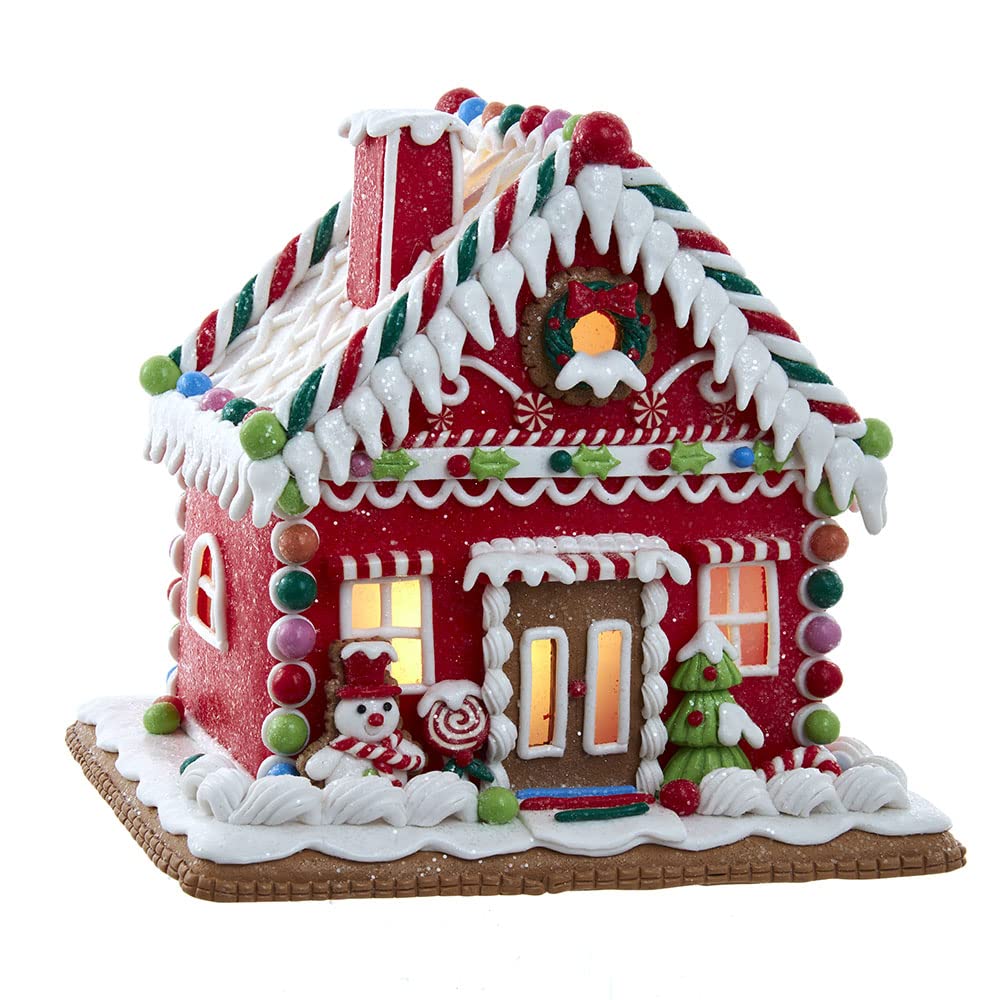 Amazon.com: 9-Inch Red Gingerbread House with C7 Bulb,Christmas : Home ...