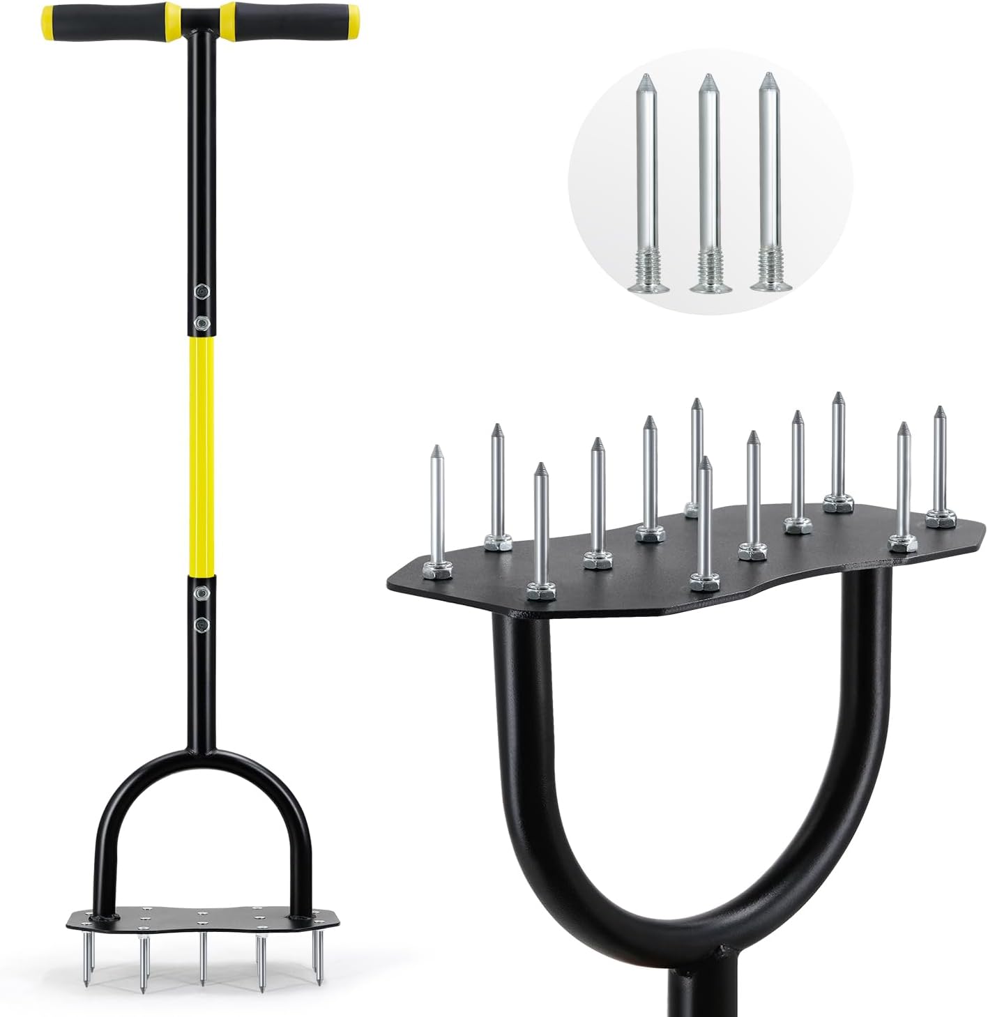 Amazon.com : Jardineer Spike Lawn Air Aerator - Grass Aerator Lawn Tool ...