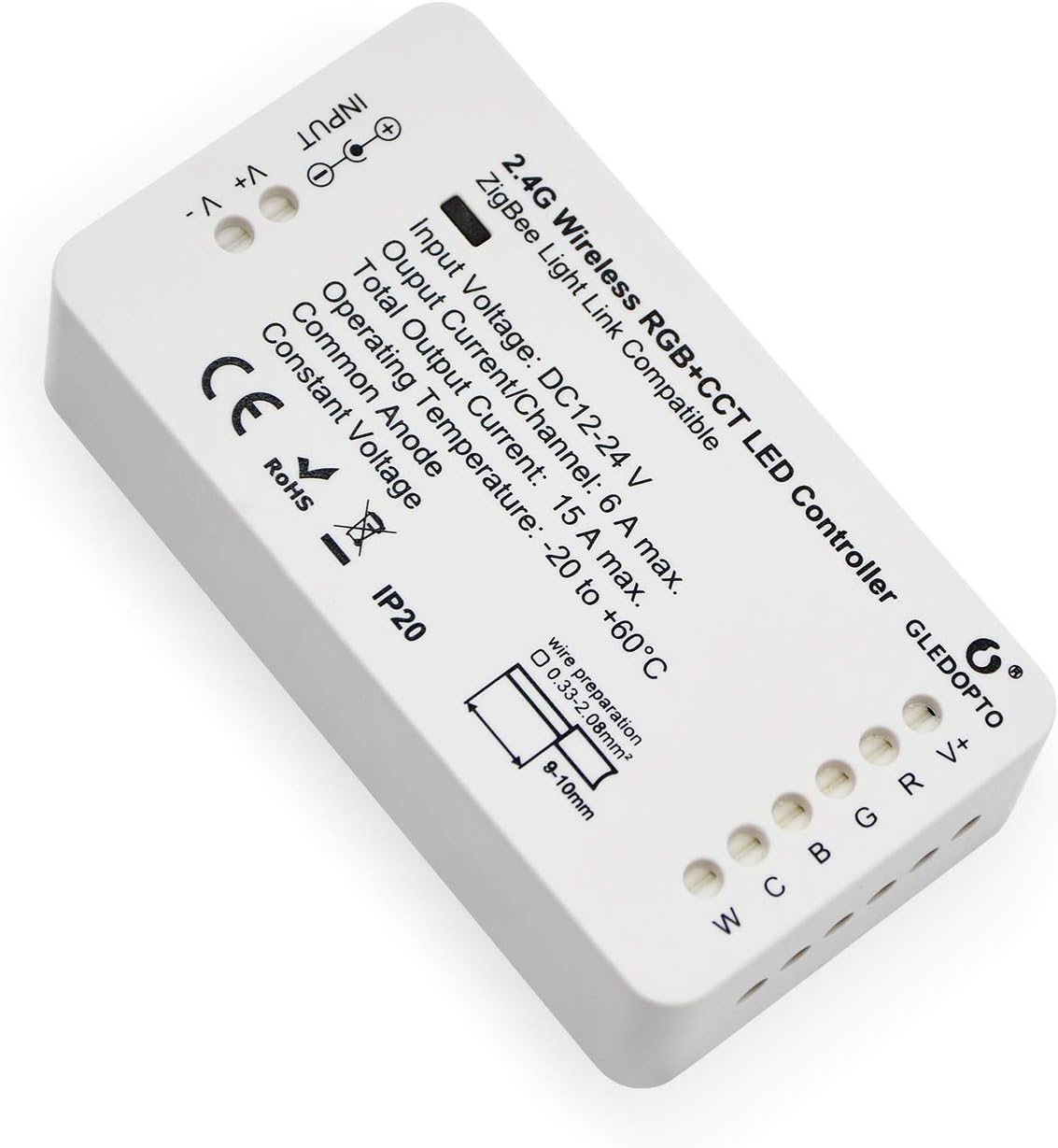 Zigbee RGB CCT LED Strip Controller, Compatible with ZLL Zigbee Light ...