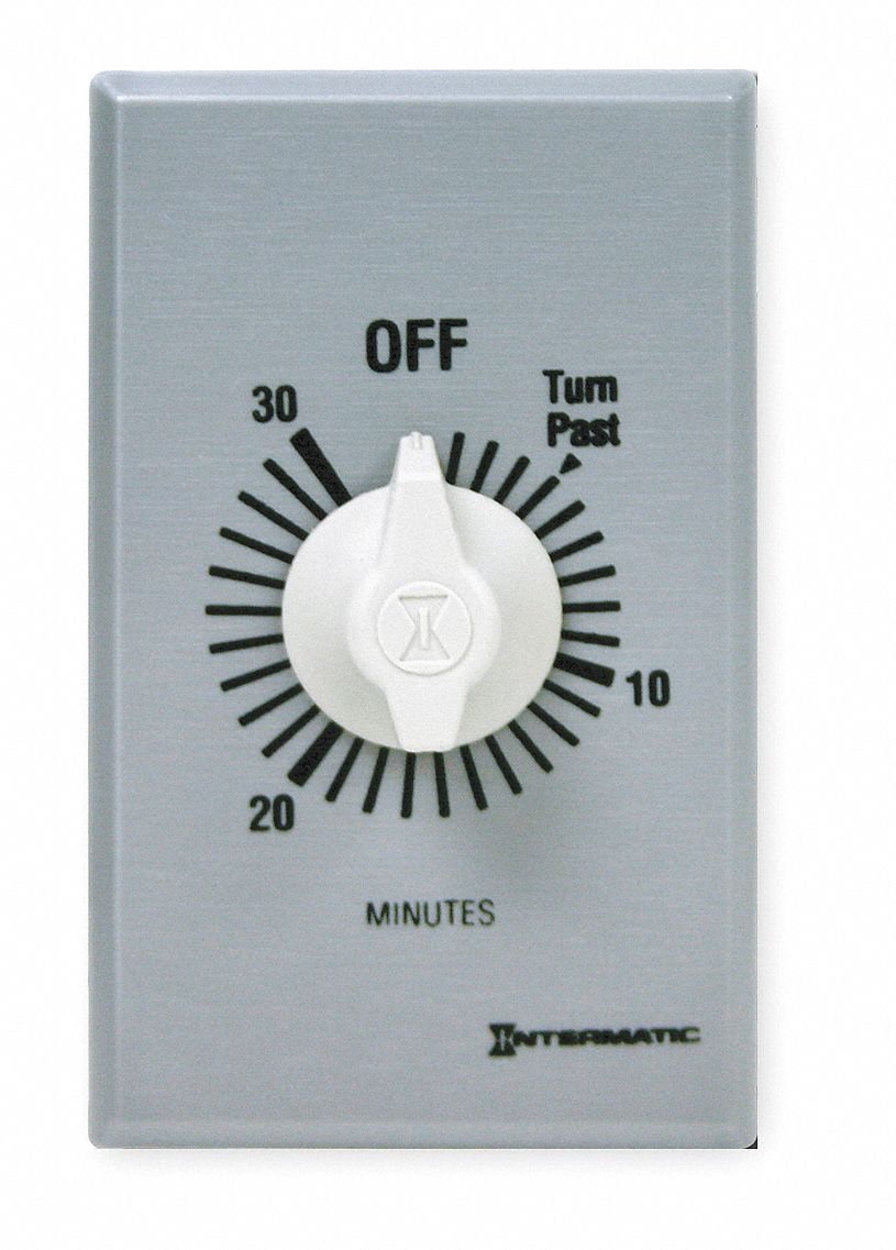 Intermatic FF330M Timer, Spring Wound, 30 Min, SPDT, Silver - Wall ...