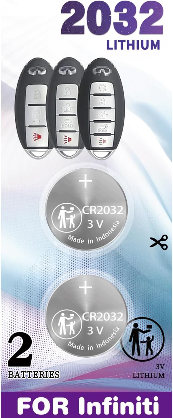 Amazon.com: 2 pack CR2032 2032 Smart Remote Key Fob OEM Battery ...