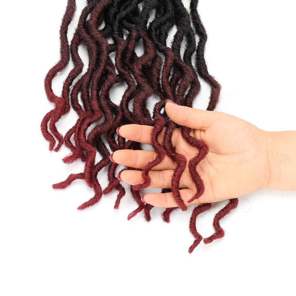 Buy Eliza Wavy Gypsy Locs Ombre Crochet Hair 8Packs/Lot Goddess Locs ...