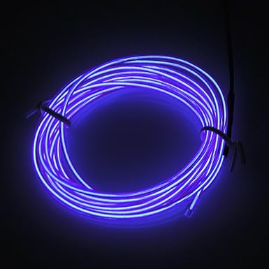 Amicc El Wire 3m 9ft Purple Neon Light Neon Glowing Strobing ...