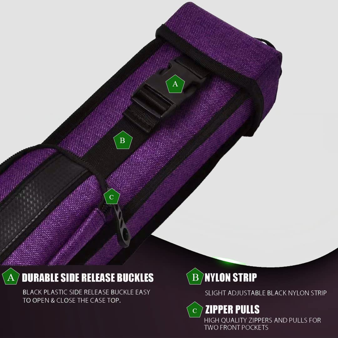 Snapklik.com : Champion 2X2,2X3,3X4 Nylon Billiard Pool Cue Stick Hard Case