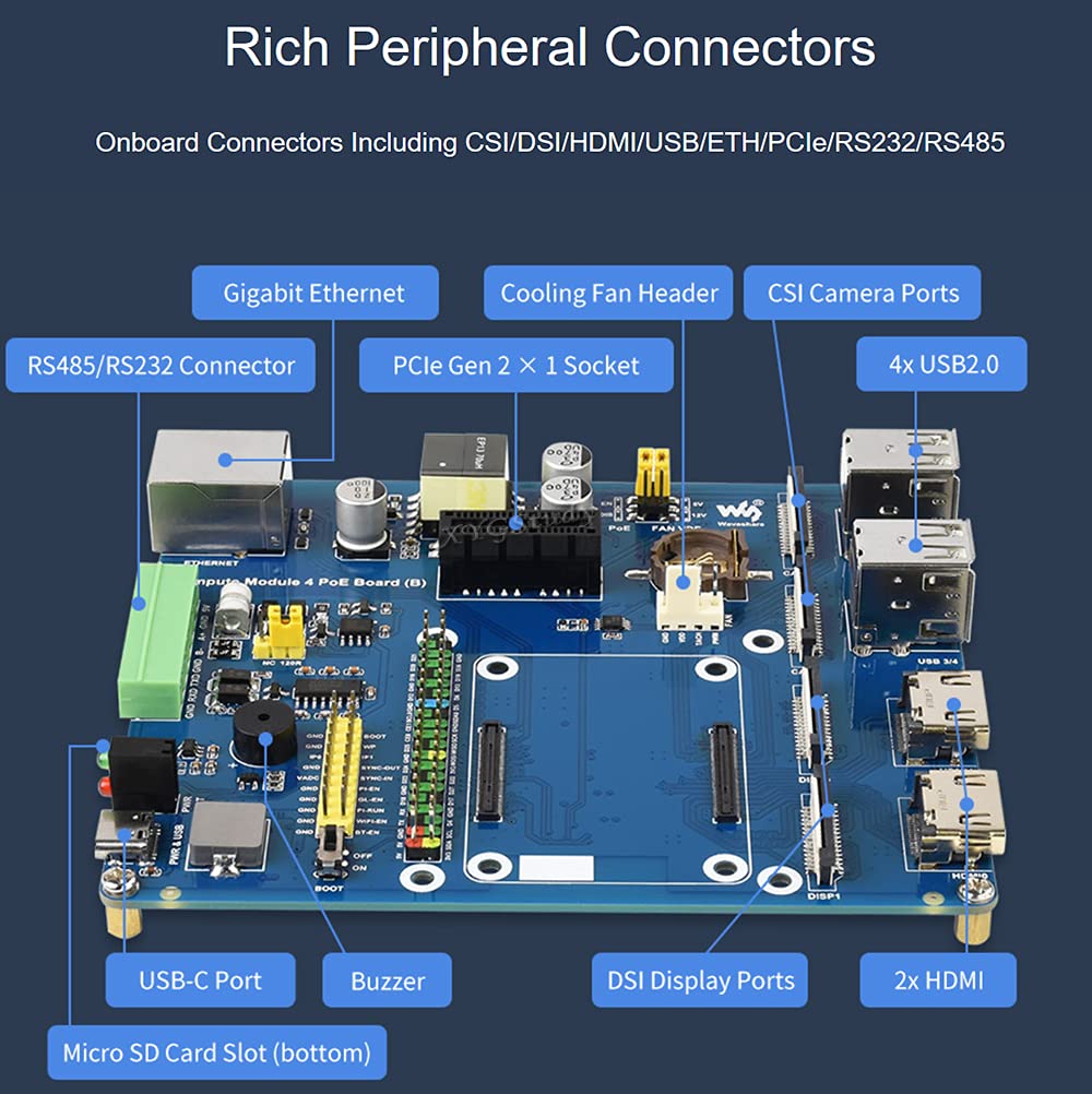 Snapklik.com : For Raspberry Pi Compute Module 4 IO Board