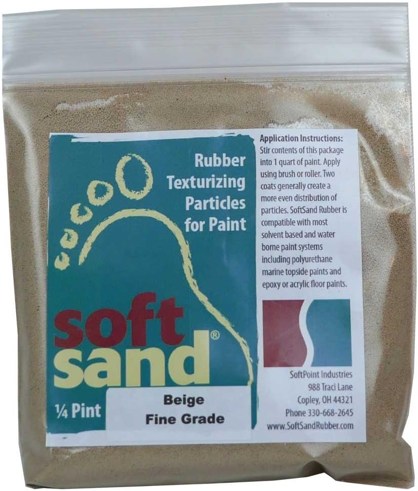 SoftSand Rubber Particles SR-101 Non-Skid Coatings (4 Ounce Fine Grade ...