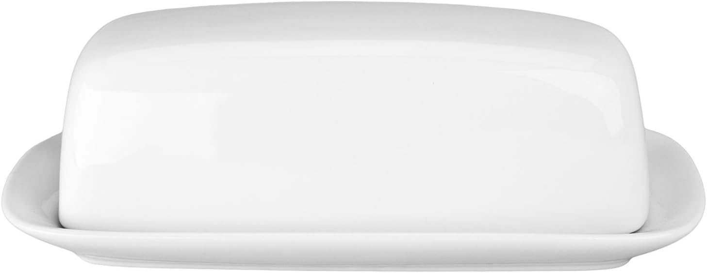 Amazon.com | BIA Cordon Bleu Covered Butter Dish with Knob Lid, White ...