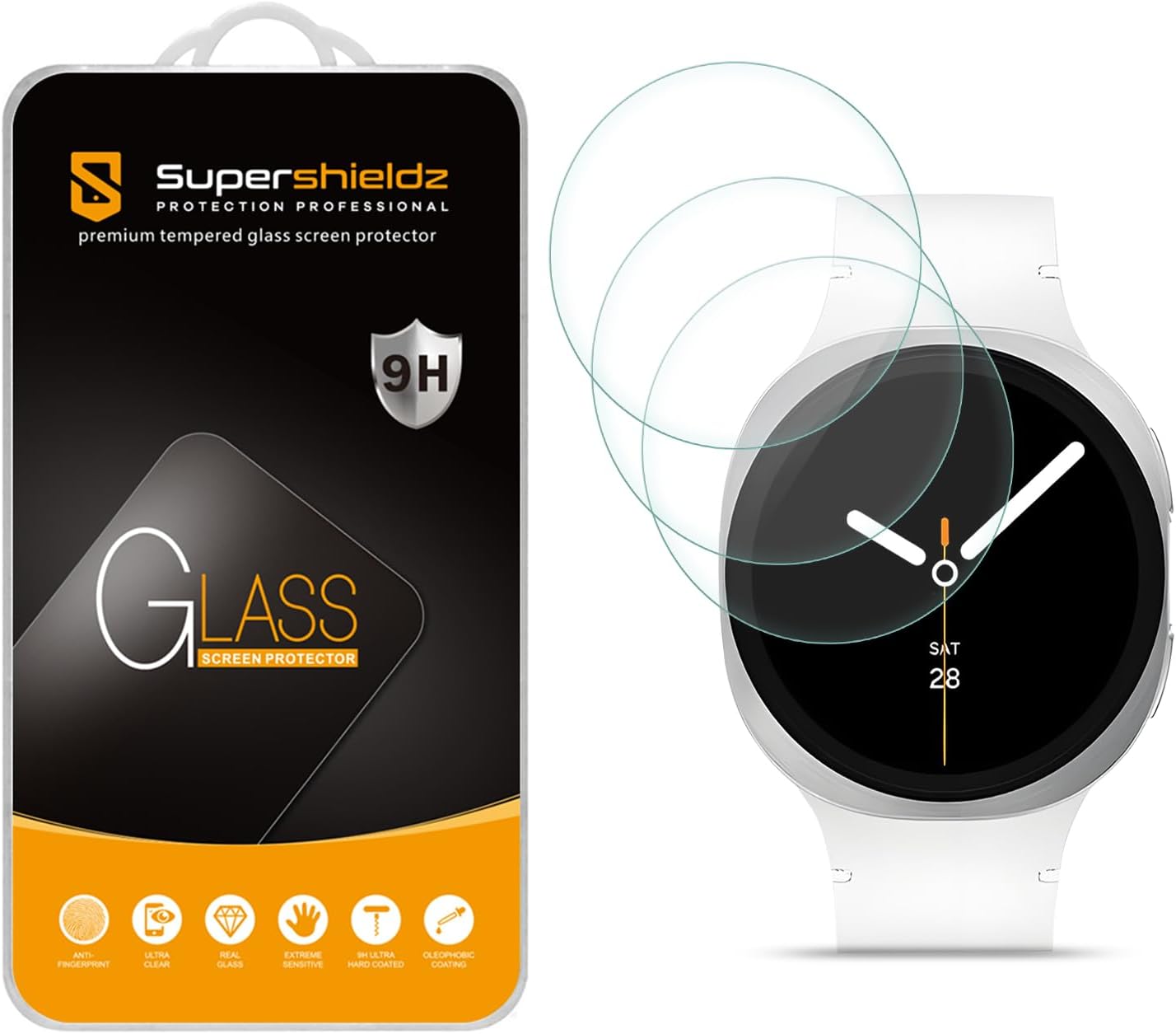 Amazon.com: Supershieldz (3 Pack) Designed for Samsung Galaxy Watch 8 ...