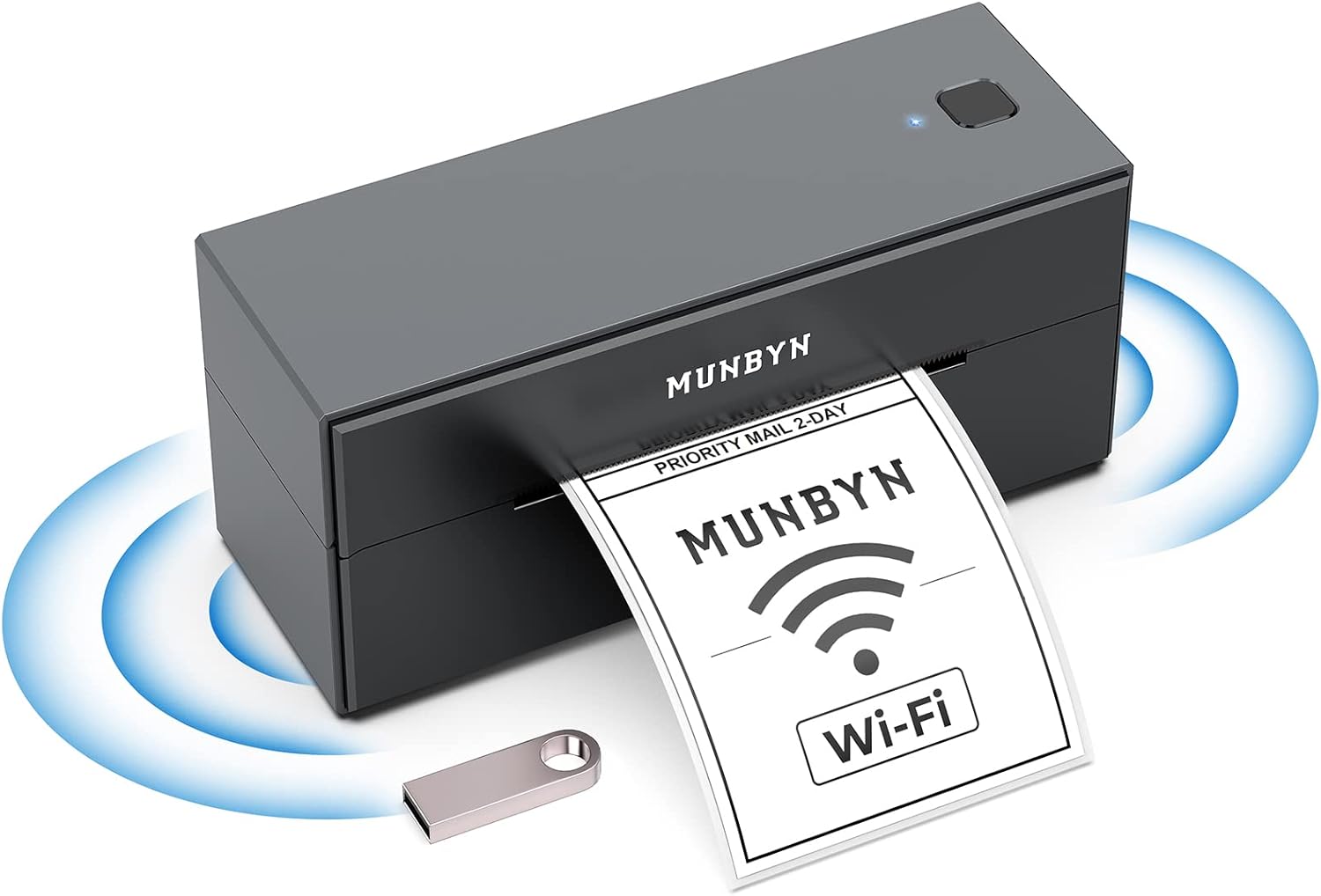 Amazon.com : MUNBYN Wireless Thermal Label Printer, Wi-Fi High Speed ...