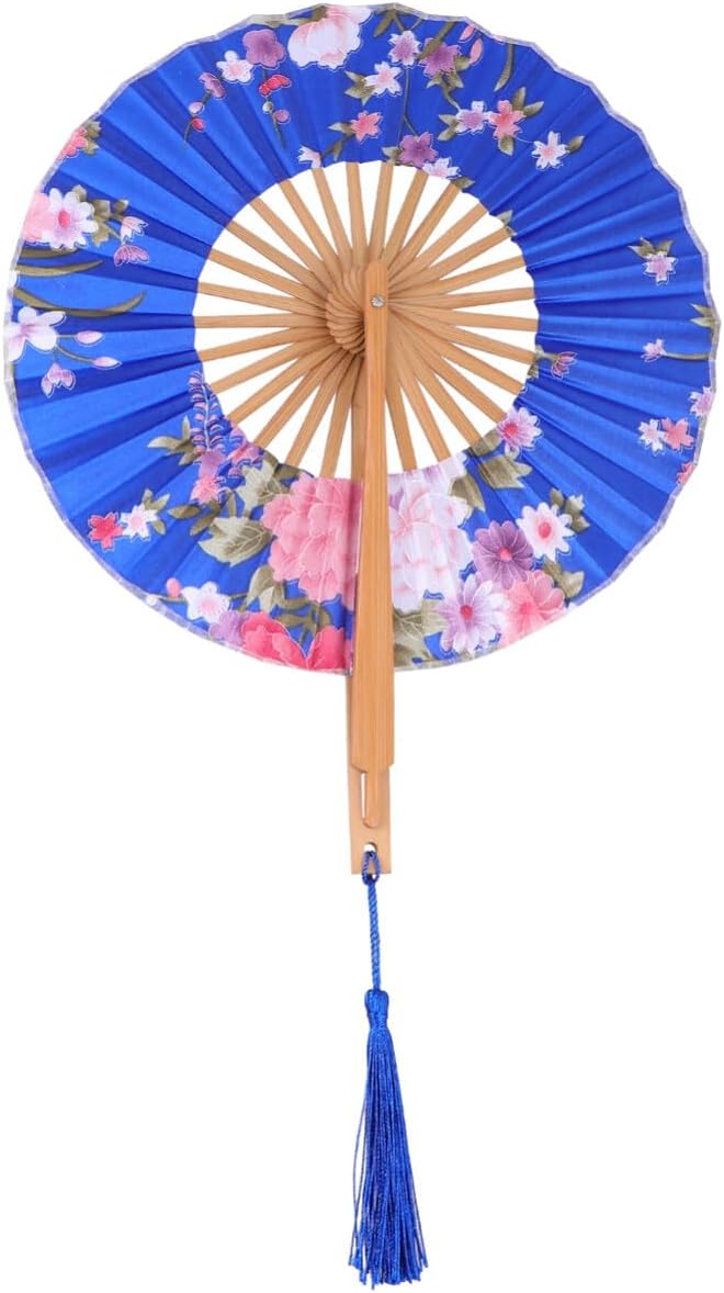 Amazon.com: BESPORTBLE Yamato Fan Round Foldable Hand Fan Chinese ...