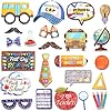 Amazon.com: HOWAF Back to School Photo Booth Props, 45 Pieces First Day ...