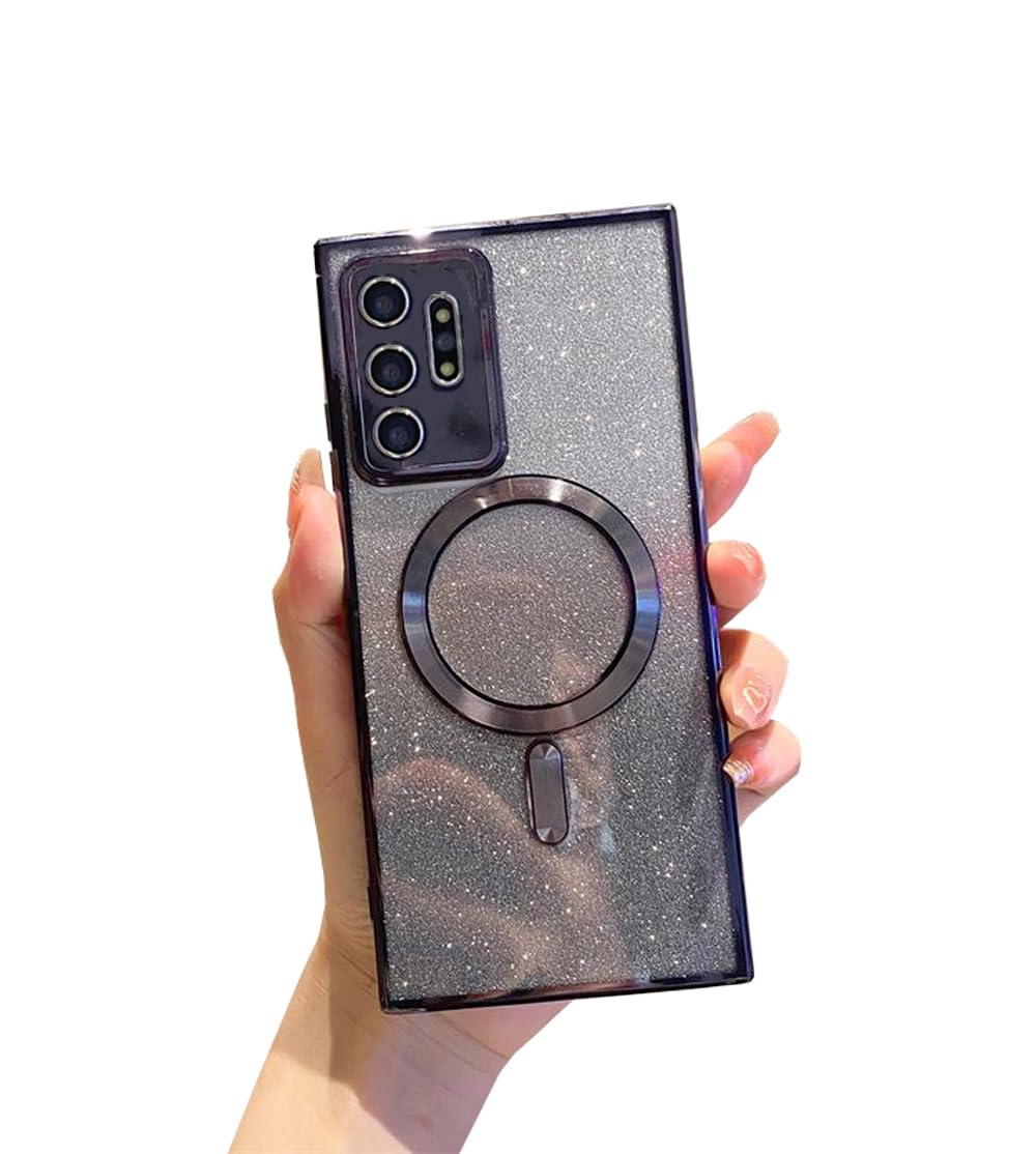 Galaxy Note 10 Plus Case Magnetic Glitter Support Magsafe Charger ...