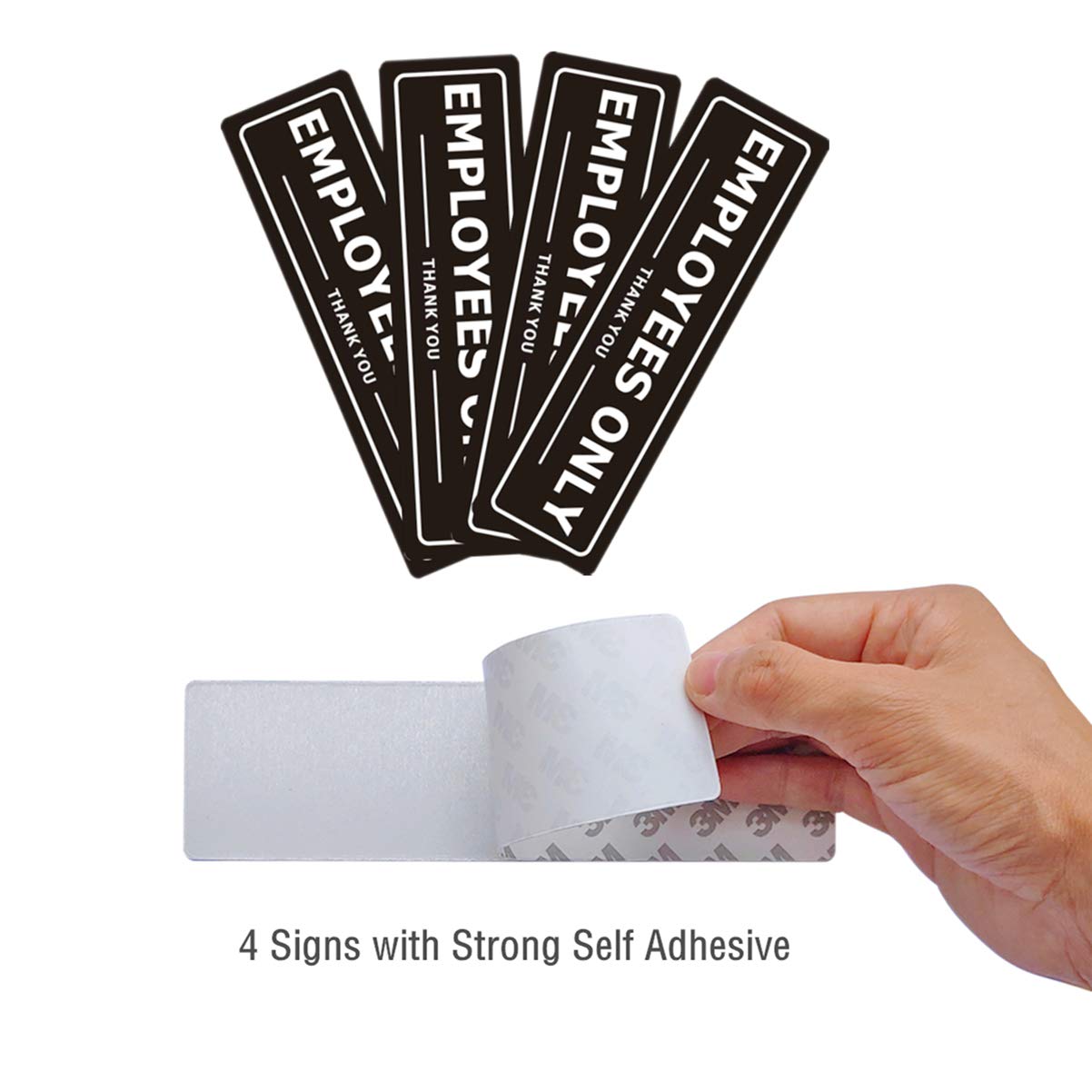 Employees Only Sign for Office Business Door Aluminum Metal Black White ...