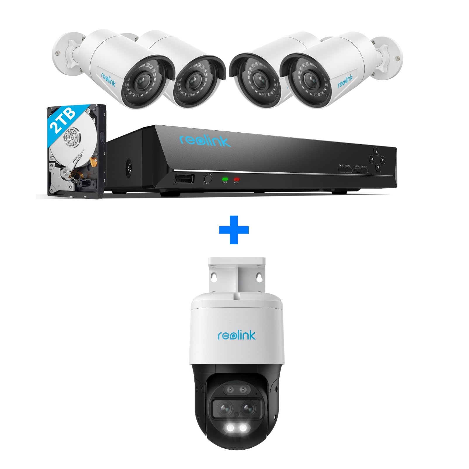 Amazon.com : Reolink 5MP PoE Security Camera System Bundle, 4PCS 5MP IP ...