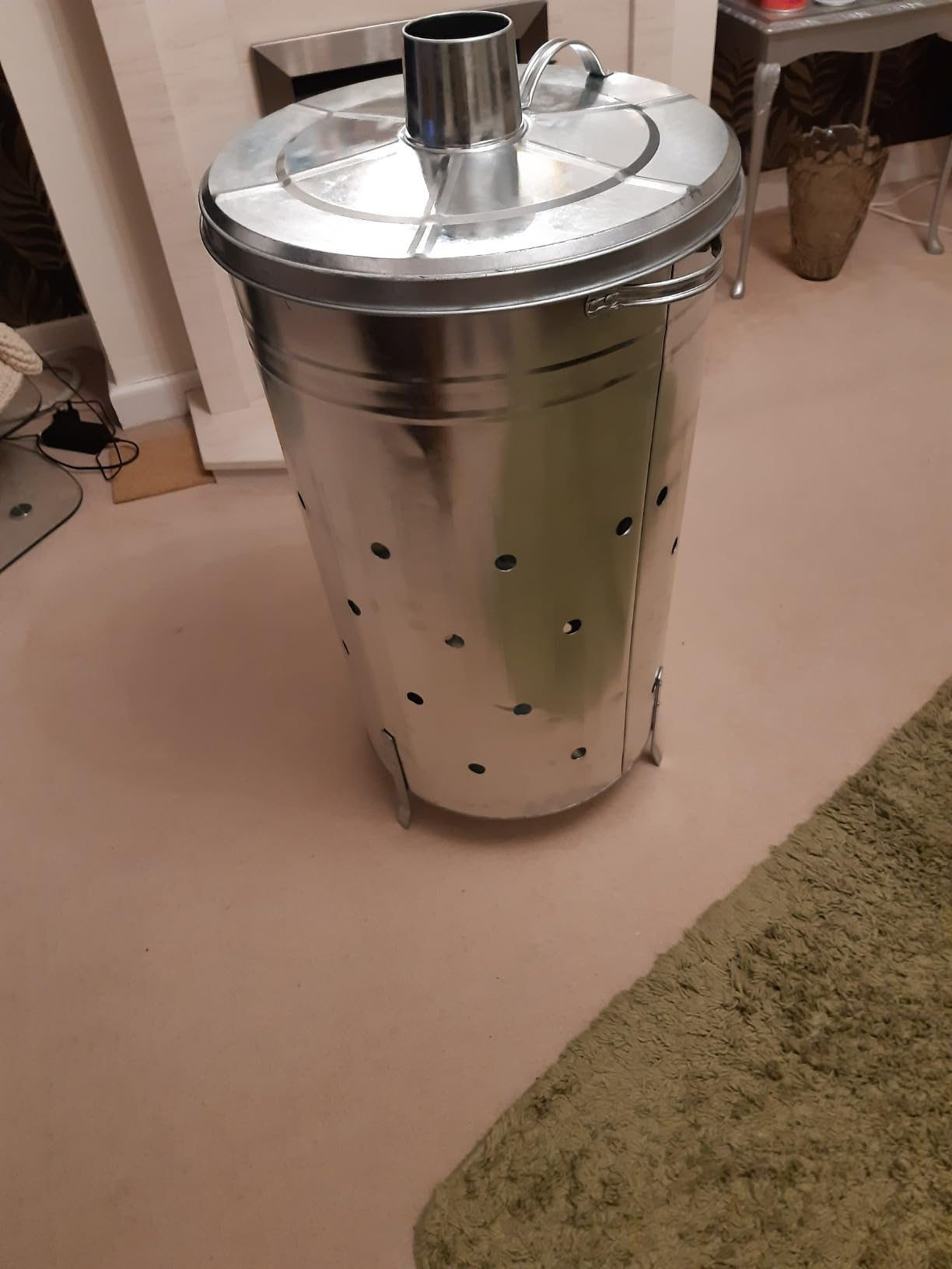 Srendi® Extra Large 110L Litre Metal Galvanised Garden Incinerator ...