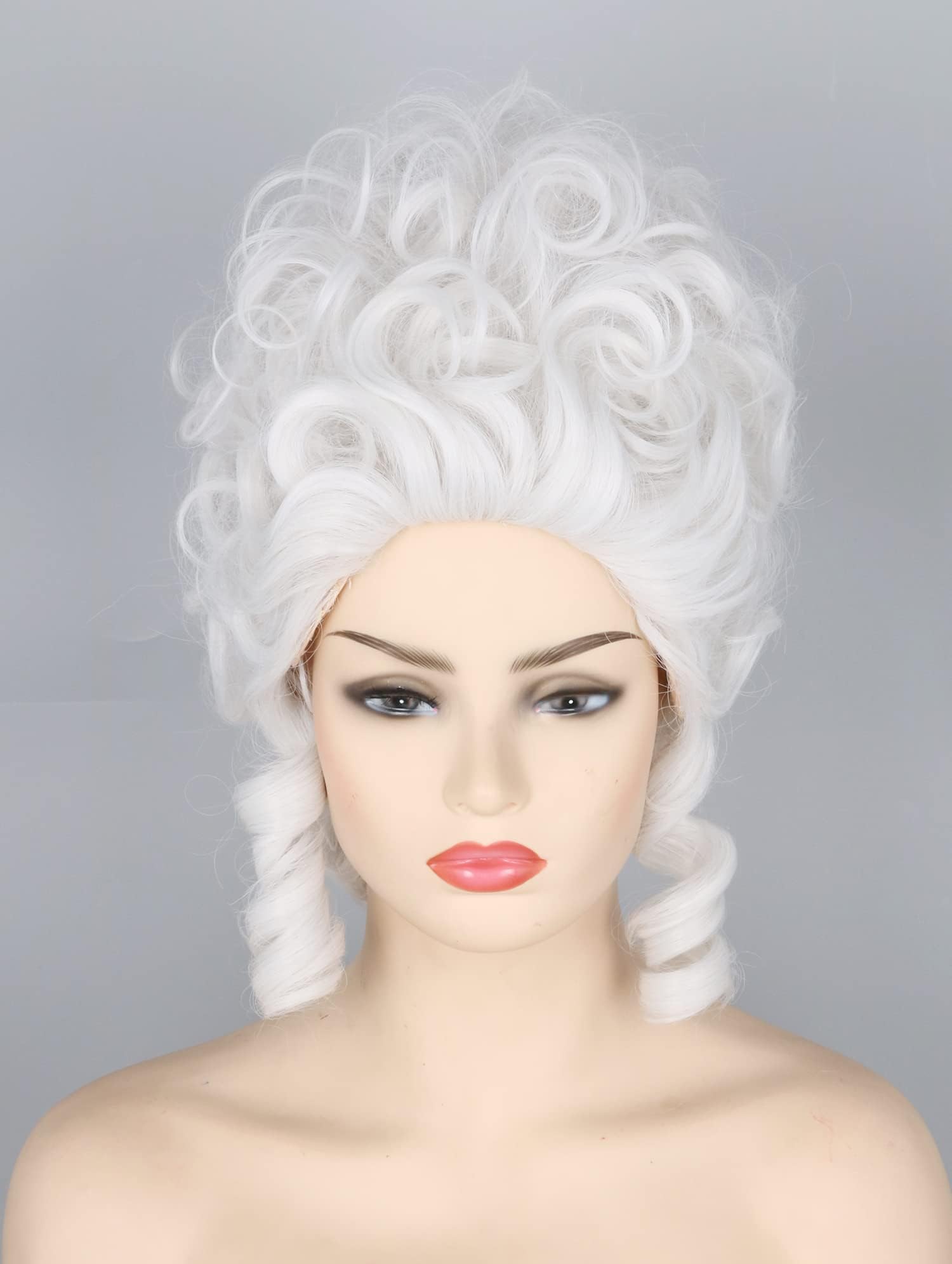 Amazon.com : LeMarnia White Blonde Victorian Wig Medieval Queen ...