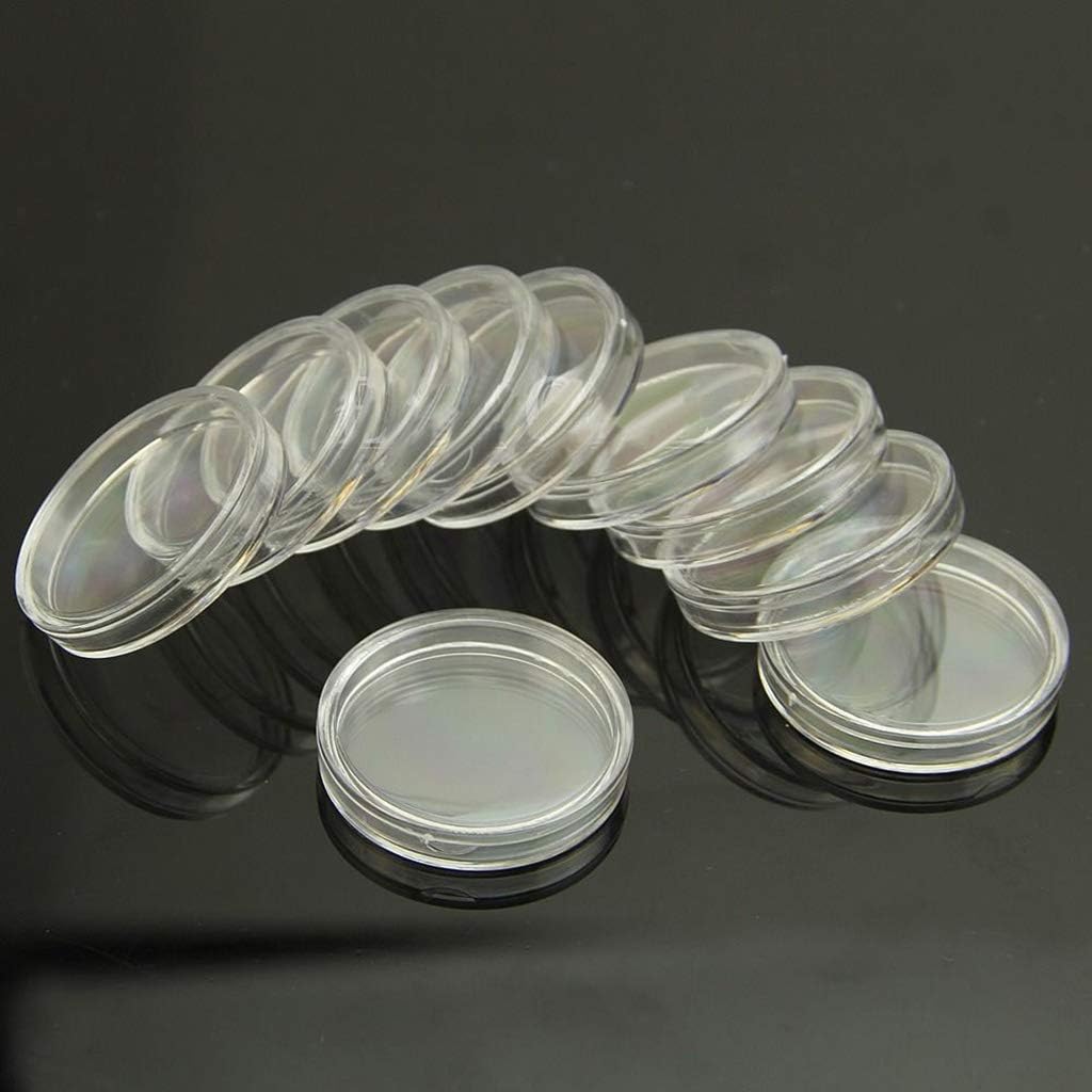 Amazon.com: WISHNYMPH 38mm 10 Pieces Clear Round Cases Coin Storage ...
