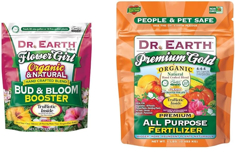 Amazon.com : Dr. Earth Organic Fertilizer Bundle - 4lb Bud & Bloom ...