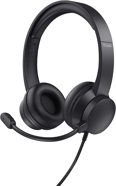 Trust Roha Casque USB avec Micro, Coussinets Doux Confortables, Casque ...