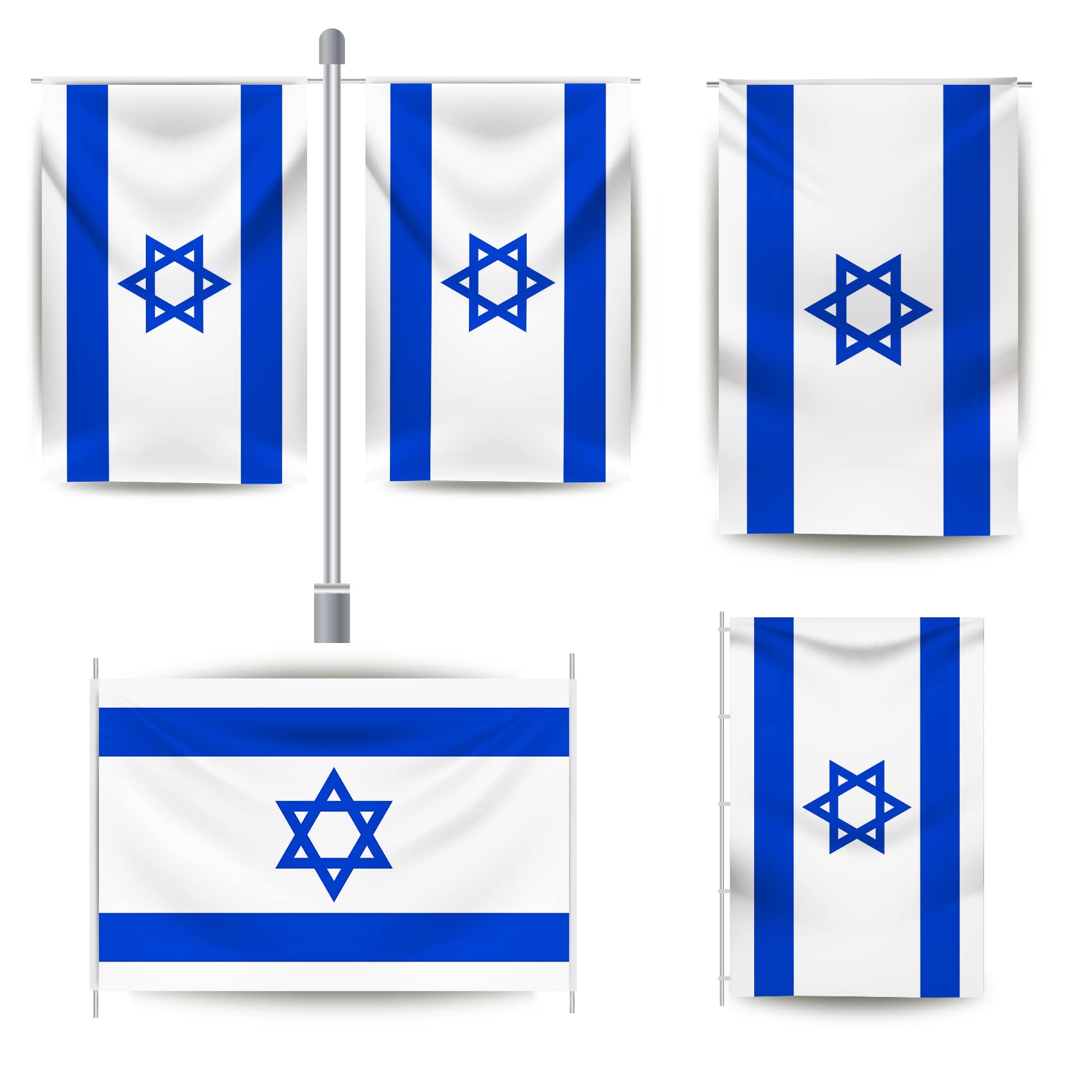 Snapklik.com : YongFoto Israel Flag 25x4ft Israeli Flags Banner For ...
