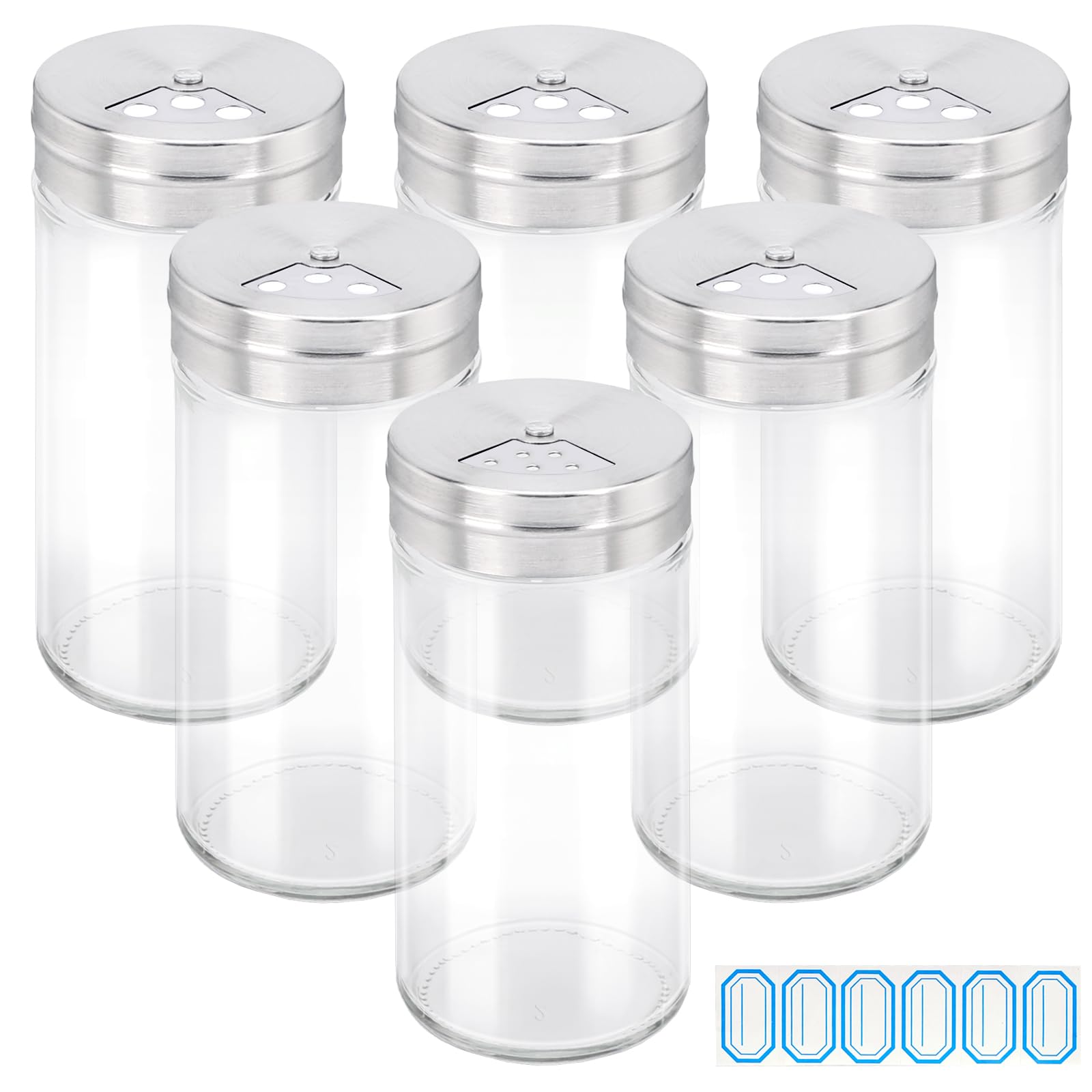 Amazon.com: Segarty Spice Jars with Shaker Lids, 6 Pack 4 oz Glass ...
