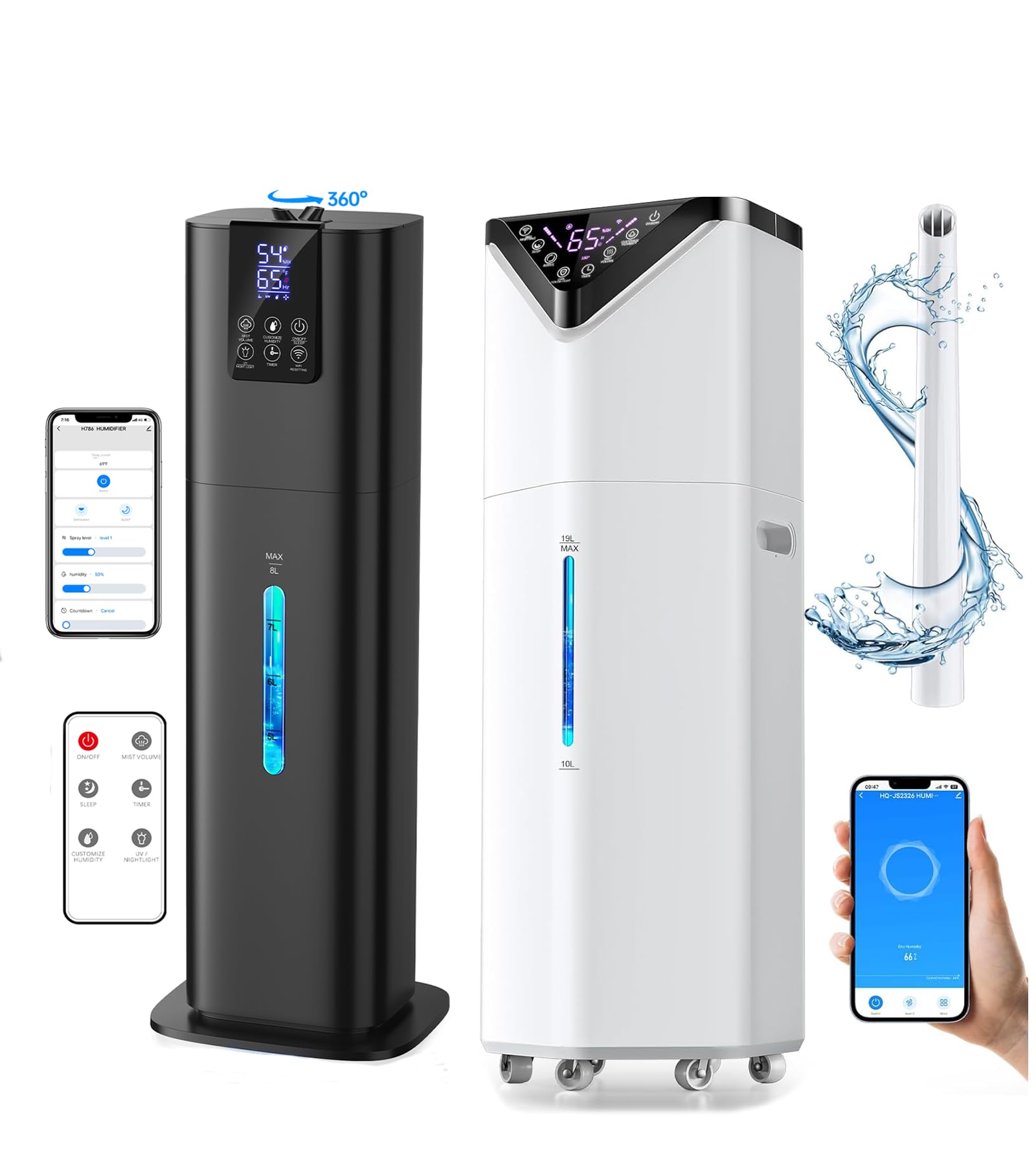 Amazon.com: Smart Humidifiers for Bedroom Large Room, Cool Mist Top ...
