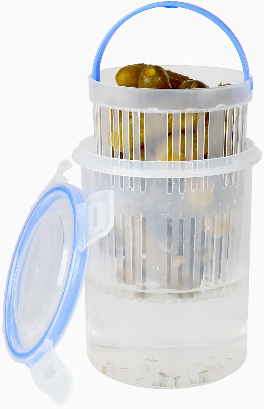 Amazon.com: BSRTOP Pickle Container Jar with Strainer Flip: 1 Pack 24oz ...