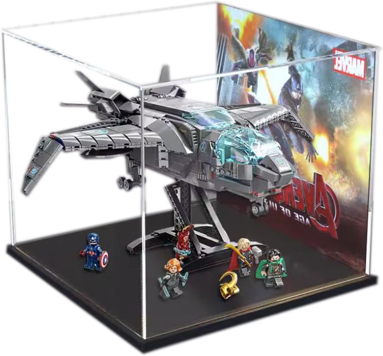Amazon.com: Acrylic Display Case for Lego Marvel The Avengers Quinjet ...