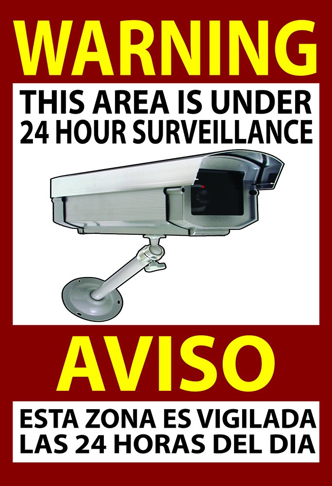Amazon.com : Best Business Security Camera & Video Surveillance Sign ...