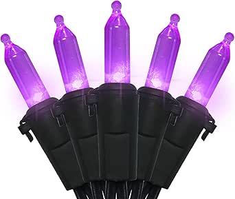 Amazon.com: Purple Halloween LED Lights - 2 Pack 100 Count Purple ...
