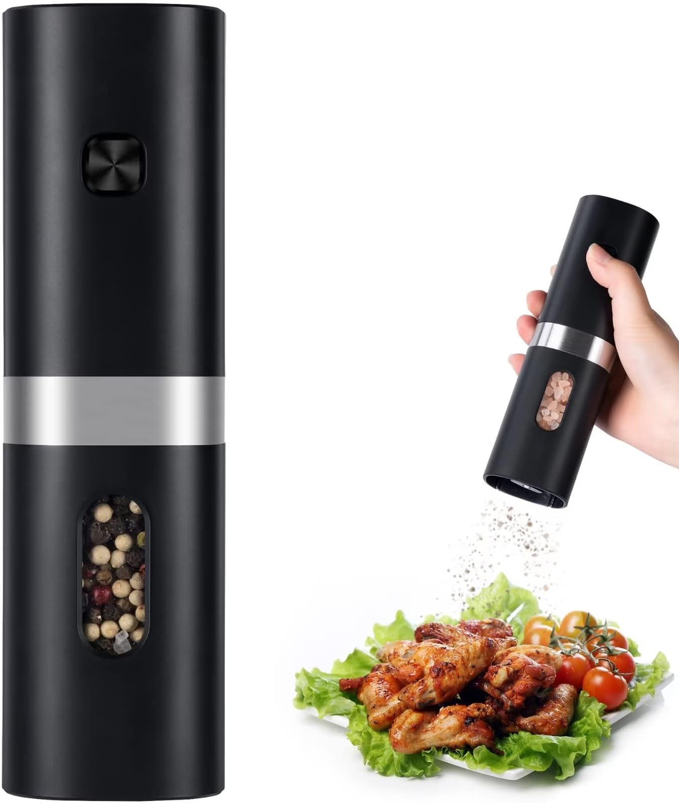 Amazon.com: Pepper Grinder with Light - Battery Operated Pepper or Salt ...
