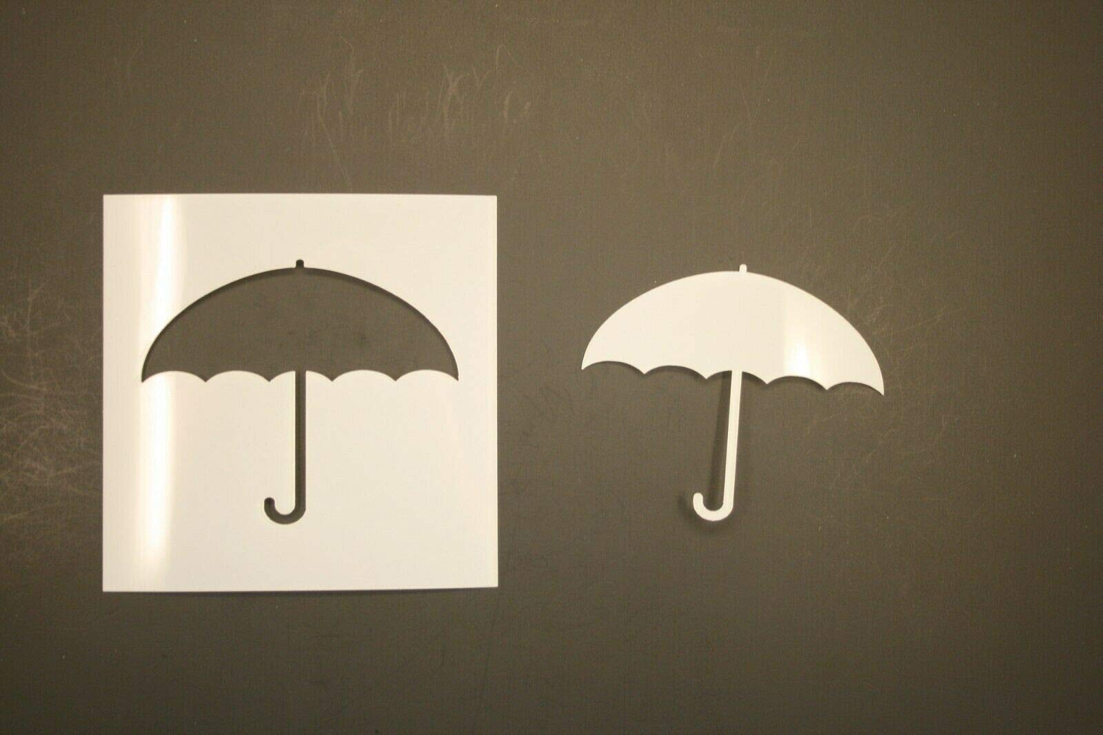 Umbrella Stencil Continuous Line Drawing Of Umbrella. Template For