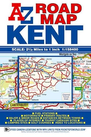 Kent Road Map (A-Z Road Map): Amazon.co.uk: Geographers' A-Z Map ...