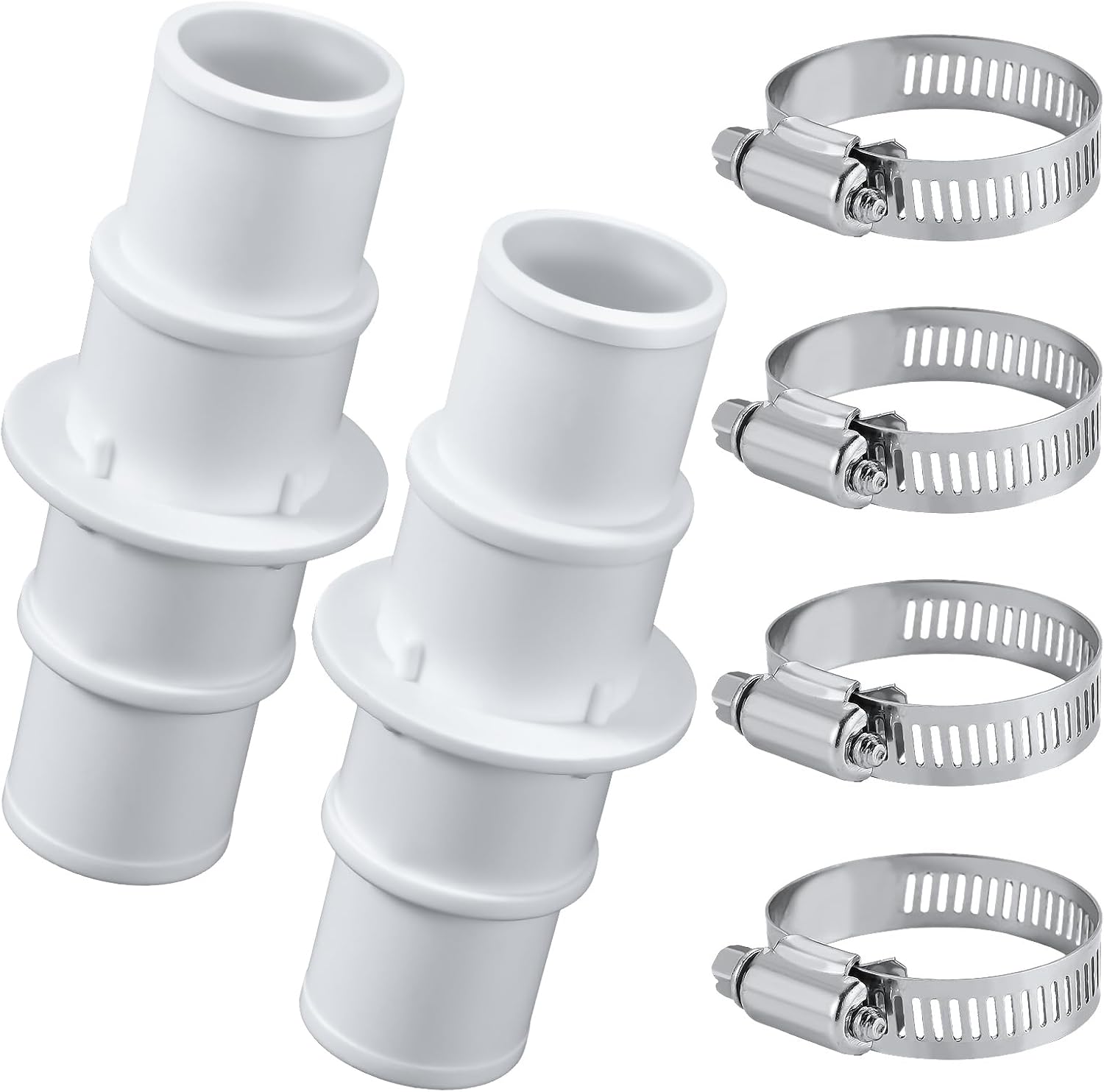Amazon.com: 2pcs Pool Hose Connector, 1-1/4" or 1-1/2" Hose Adapter ...