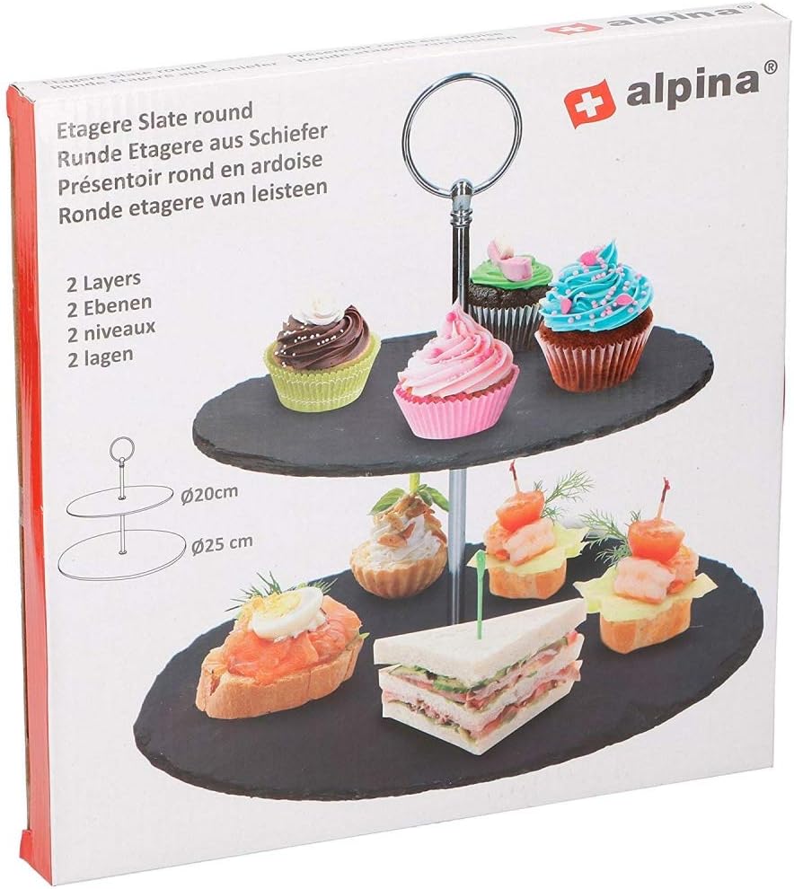 Slate Muffin Stand Cupcake Stand Serving Plate 22192 : Amazon.co.uk ...