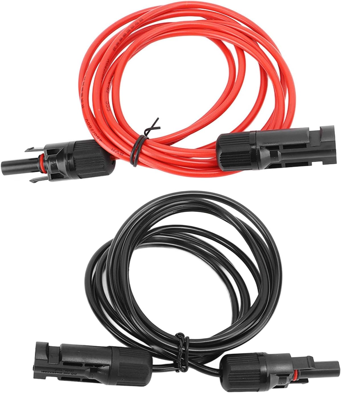 Amazon.co.jp: Solar Connector 2m 6.6ft 12AWG Black + Red Solar Panel ...