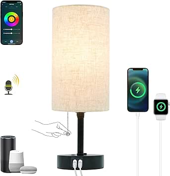 Eytueo Smart Table Lamp Work with HomeKit, Siri, Alexa, Google ...