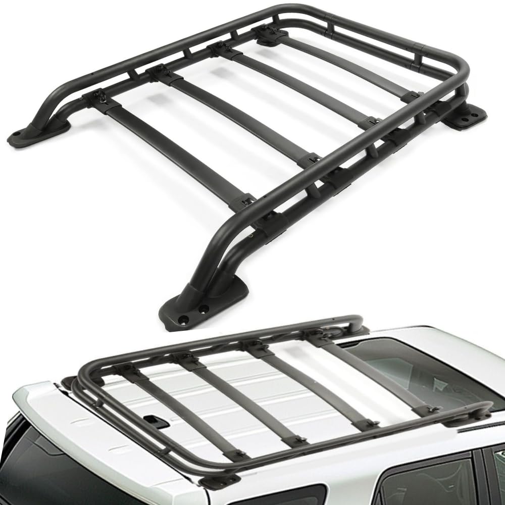 Amazon.com: Nerfisle Black Adjustable Roof Rack Cargo Basket w/Bolts ...