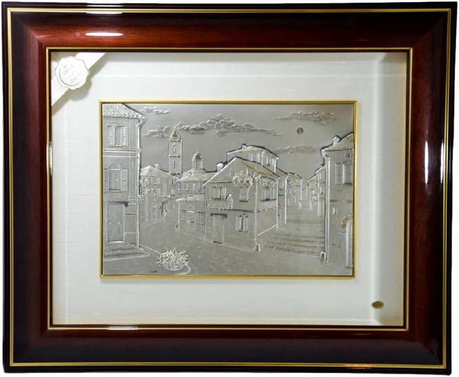 ACCA Handmade Wooden Frame Enamelled in Gold, with Sculpture in Bas ...